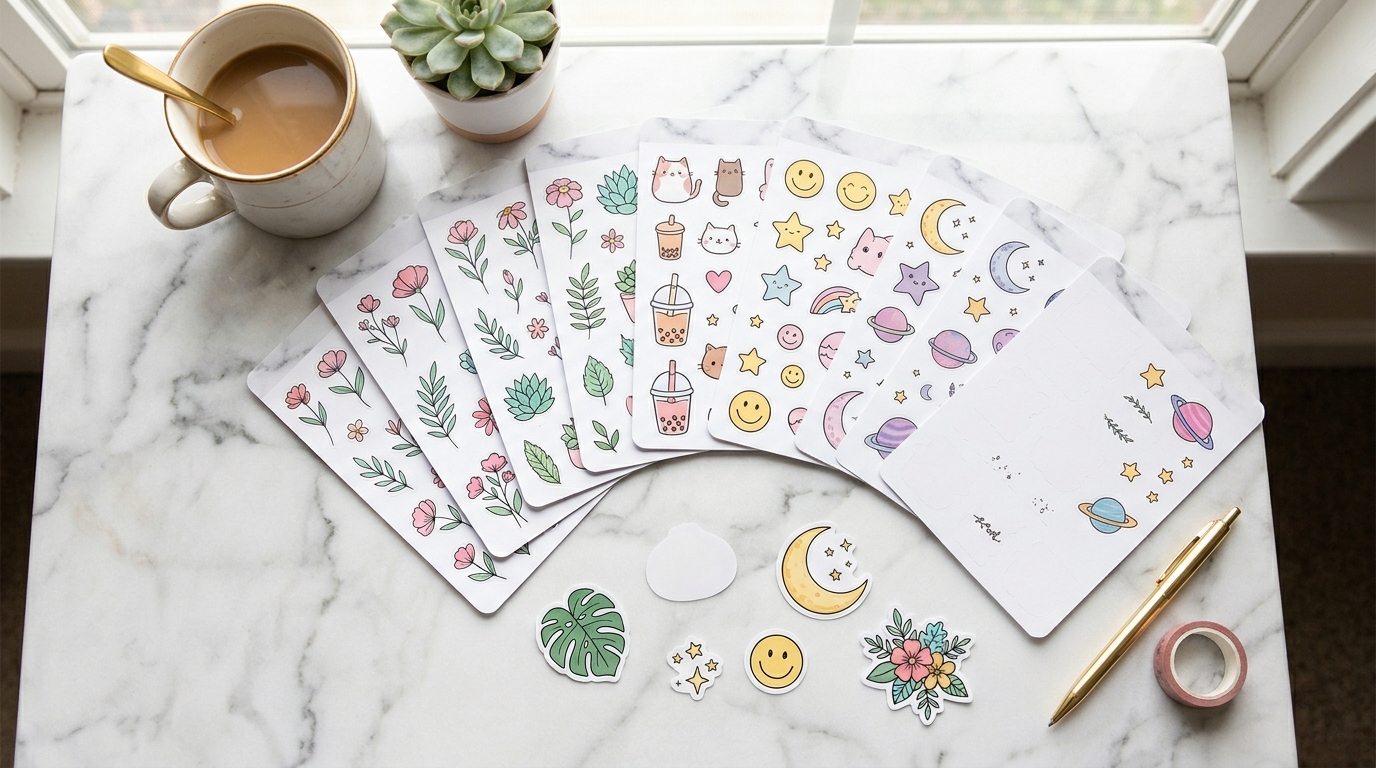 40 Best-Selling Sticker Niches on Etsy in 2026 (With Real Data)